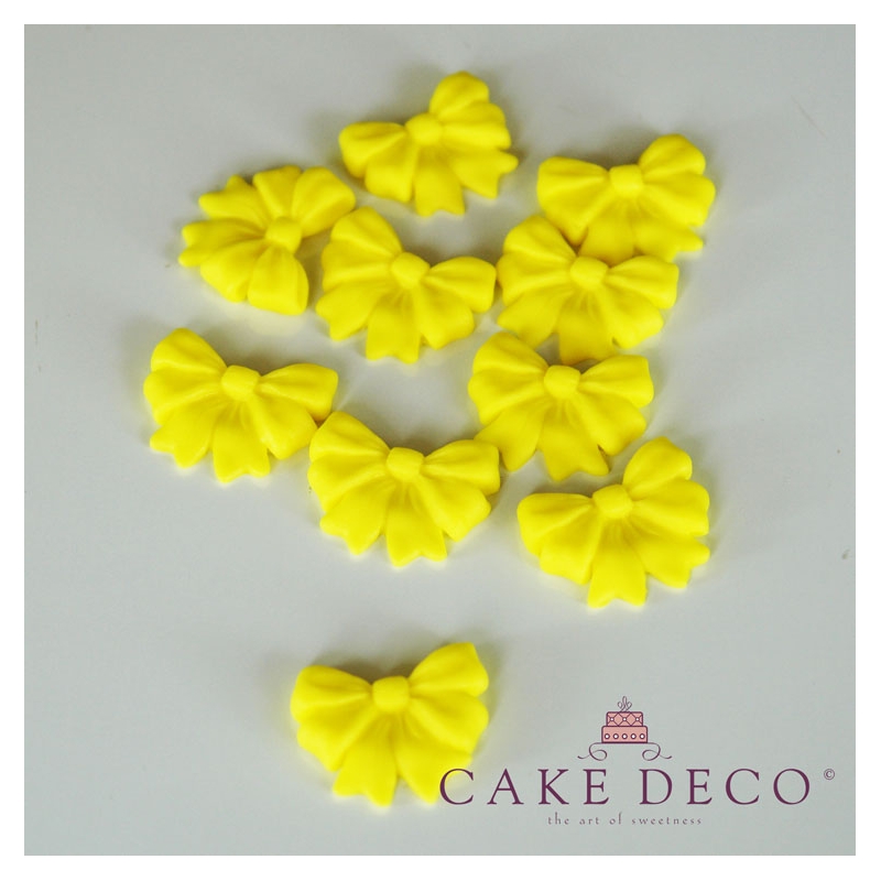 Yellow Bows 3,5cm 12pcs