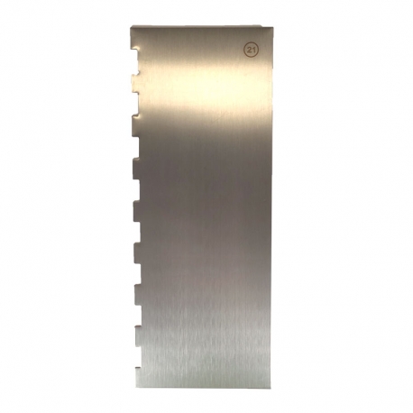 Inox Medium Size Stripes and Straight Sides Scraper D: 228*89*1mm