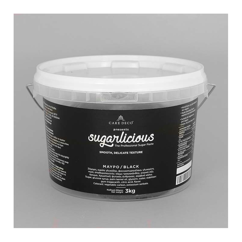 Sugarlicious Sugar Paste ready to Roll Black 3kg.