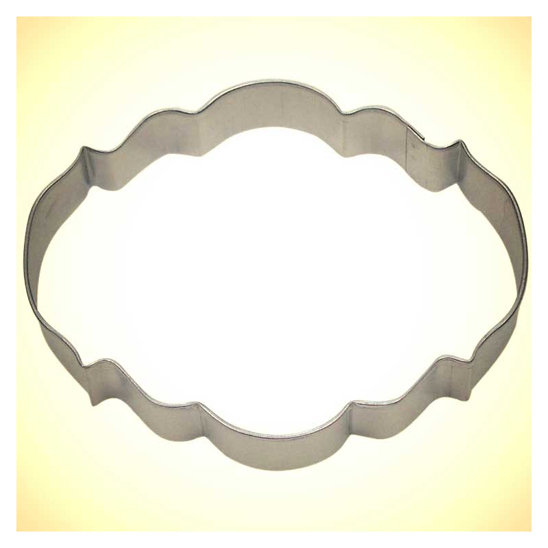 Elegant Plaque Cookie Cutter 4in