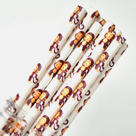 Animal Paper Straws Monkey