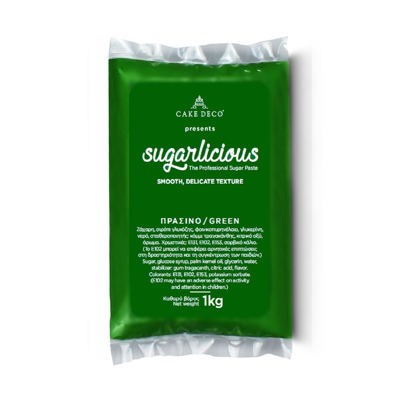 Sugarlicious Sugar Paste ready to Roll Grass Green 1kg.
